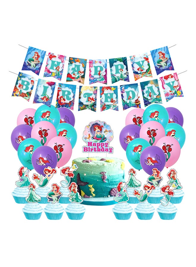 Generic Disney Mermaid Theme Birthday Party Balloon Decoration Set ...