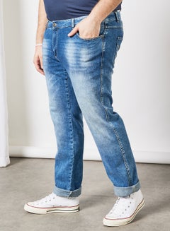 Replika Jeans Plus Size Ringo Regular Fit Washed Jeans Blue UAE | Dubai ...