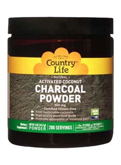 Country Life Activated Coconut Charcoal 500 mg Powder 280 Servings, 5 ...
