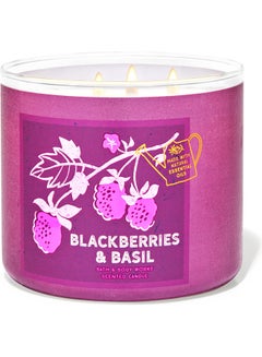 Bath & Body Works Blackberries & Basil 3-Wick Candle White Egypt | Cairo, Giza