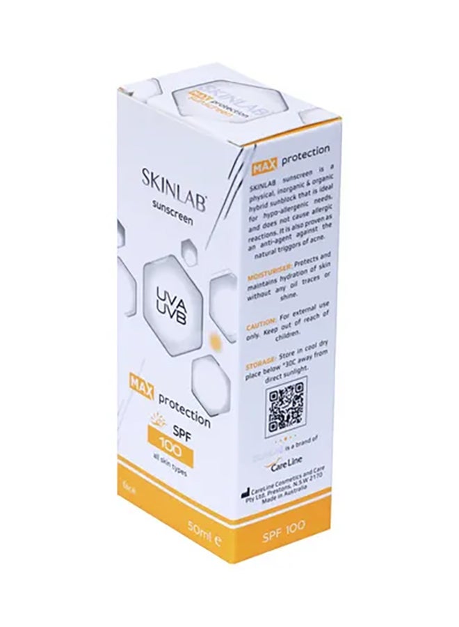 SKINLAB SPF 100 Sunscreen UVA UVB Max Protection 50ml | Best Price UAE ...