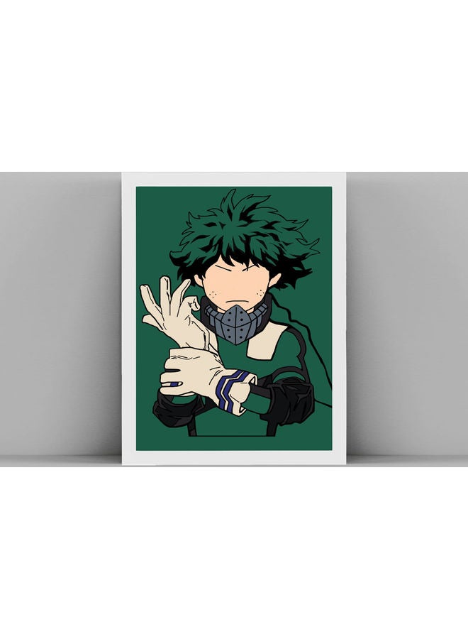 Boomah Accessories Izuku Midoriya MHA Anime Poster with Frame ...