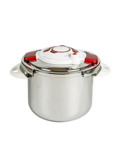 Badraig Stainless Steel Pressure Cooker White/Red/Silver 12Liters KSA ...