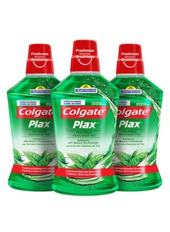 Colgate Pack Of 3 Plax Fresh Tea Mouthwash 500ml | Best Price UAE ...