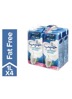Almarai Long Life Milk Fat Free Promo 1Liters Pack of 4 UAE | Dubai ...