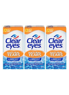 Clear Eyes Pack Of 3 Natural Tears Lubricant Eye Drops | Best Price UAE ...