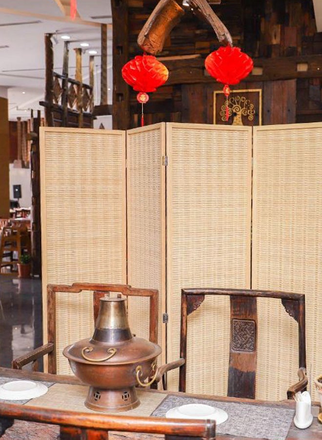 Yatai Flexible Panel Folding Room Divider Beige | Best Price KSA ...