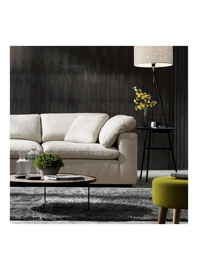 Home Box Signora Corner Fabric Sofa with 2 Cushions Beige 87 x 106 x ...