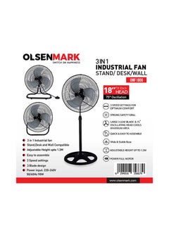 Olsenmark Industrial Fan OMF1800 Black UAE | Dubai, Abu Dhabi