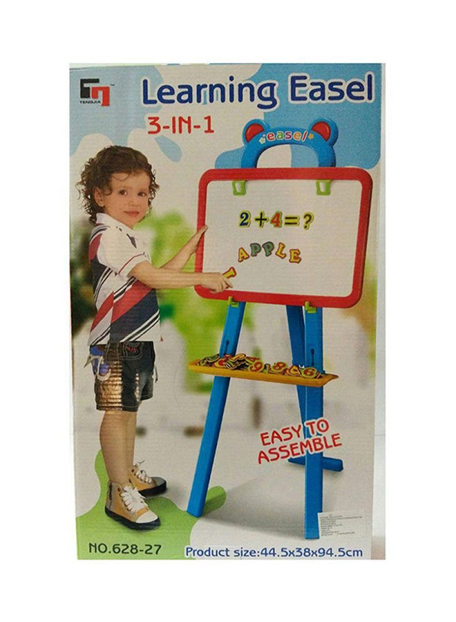 kidzone 84-Piece 3 In 1 Educational Magnetic Chalk Board Learning Easel ...