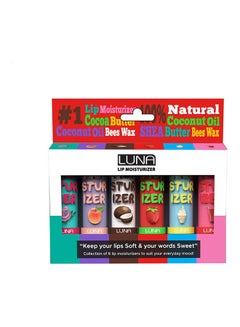 Luna Lip Moisturizer Set - 6 Pieces Multicolour 90grams Egypt | Cairo, Giza