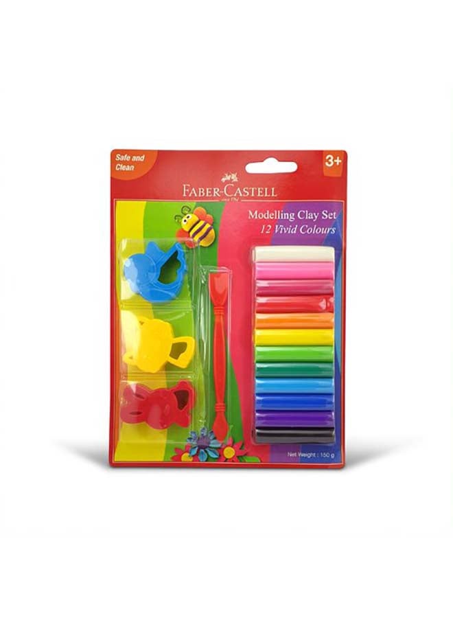 Buy FABER-CASTELL 12-Piece Modelling Clay Online | 15 Minutes Instant ...