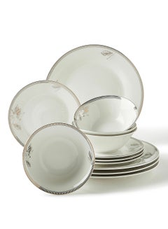 Noon East 12 Piece Porcelain Dinner Set - Dishes, Plates - Dinner Plate ...
