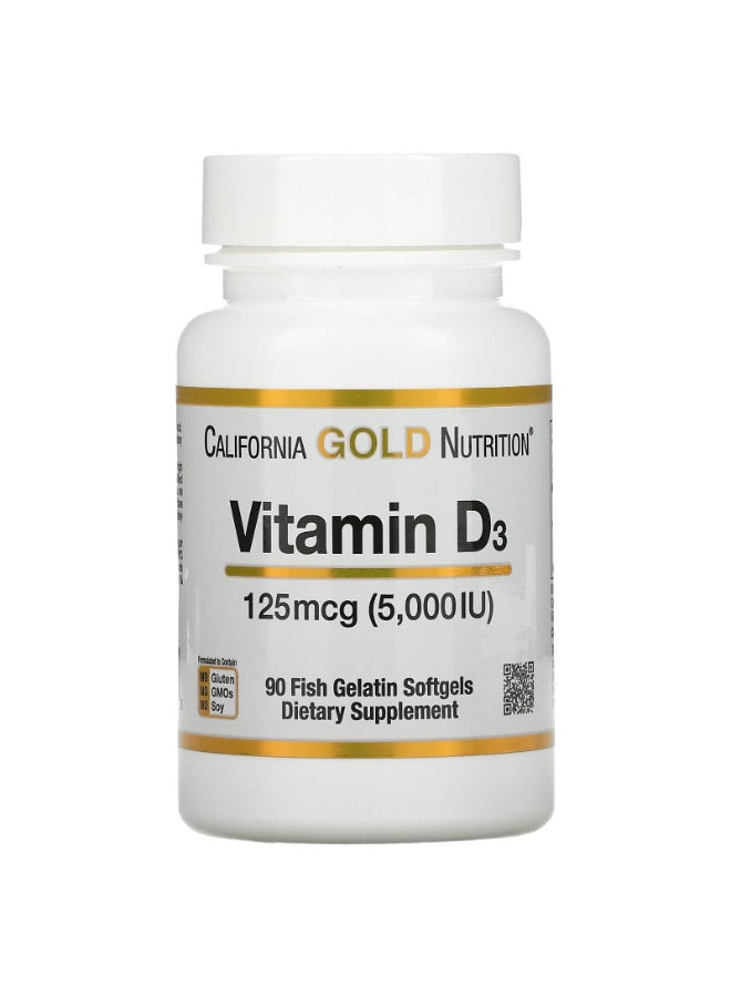 California Gold Nutrition Vitamin D3 125 Mcg Dietary Supplement - 90 ...