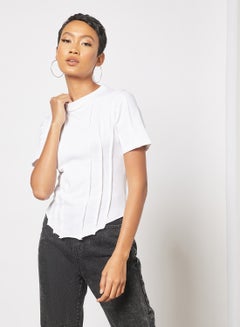 Sivvi x GenM Corset Seam Detailed T-Shirt White KSA | Riyadh, Jeddah