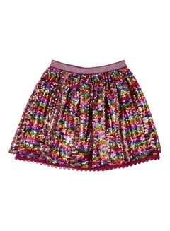 FG4 Kids Jade Skirt In An Allover Rainbow Sequin Fabric Matching Top ...