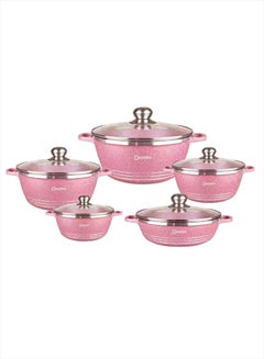 DESSINI 10-Piece Cookware Set Pink/Silver 20x24x26cm UAE | Dubai, Abu Dhabi