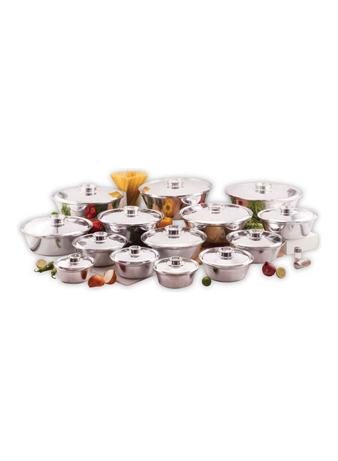 NOUVAL Super Shawarma Pot Set Silver 16,18,20,22,24,26,28,30,32,34,36 ...