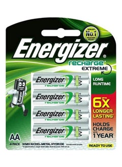 Energizer Recharge Extreme 2300 mAH Rechargeable Battery - AA Size - 4 ...
