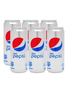 Pepsi Diet Carbonated Soft Drink Cans 330ml Pack of 6 UAE | Dubai, Abu ...