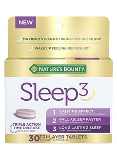 NATURE'S BOUNTY Sleep 3 Melatonin 10mg 30 Tri-Layer Tablets | Best ...