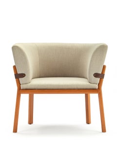 ebb & flow Armchair Luxurious - In Brown Leather Wooden Chair Size 793 ...