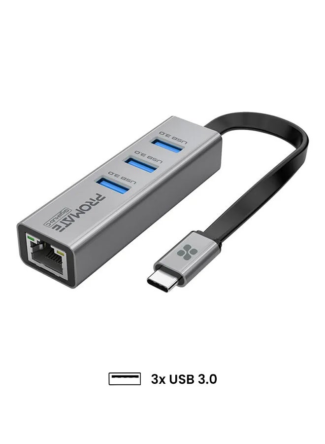 PROMATE Multiport USB-C To 1000Mbps RJ45 Network Adapter And Ultra-Fast ...
