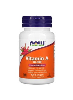 Now Foods Vitamin A Supplement 10000 IU- 100 Softgels UAE | Dubai, Abu ...