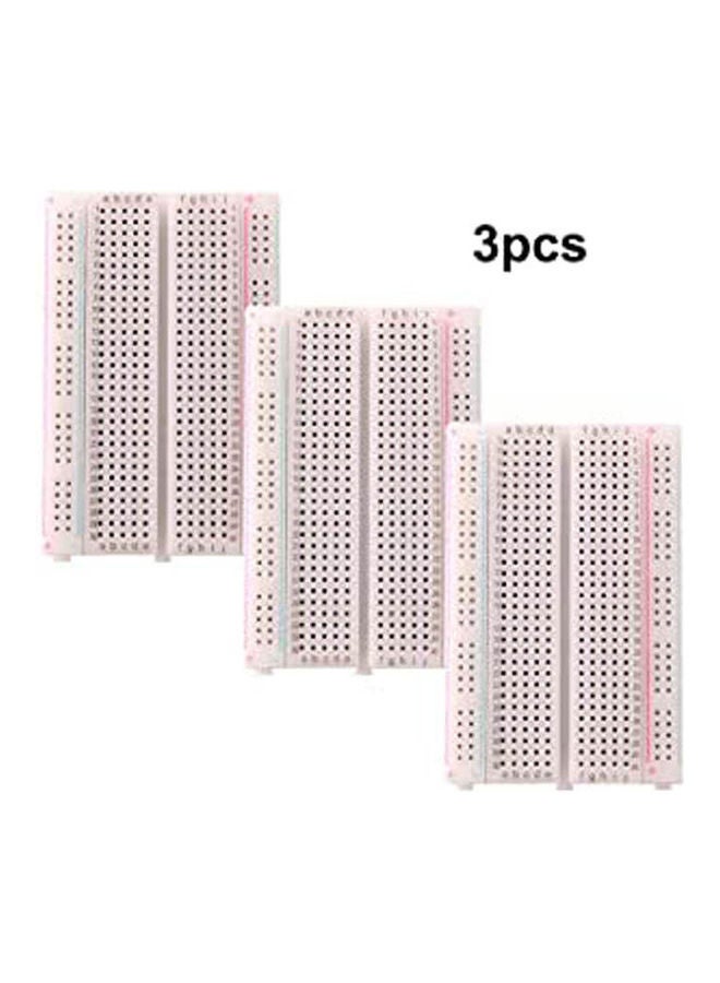 FULARR 3Pcs Premium 400 Tie Points Breadboard Set Solderless Prototype ...