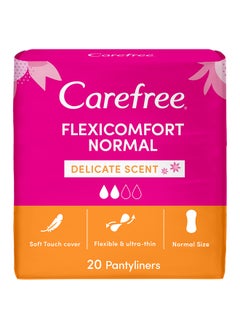 Carefree Flexi Comfort Delicate Scent Pantyliners, 20 Piece UAE | Dubai ...