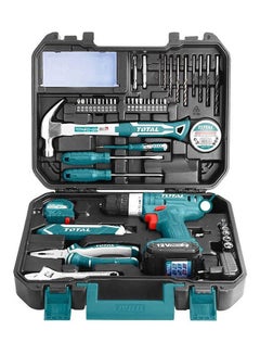Total Tools Kit With A 12-Volt Drill Model - (127 Pieces) Black ...