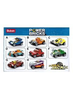 Sluban 8056779181572 16 Piece Power Bricks - Pull Back Car Display Box ...