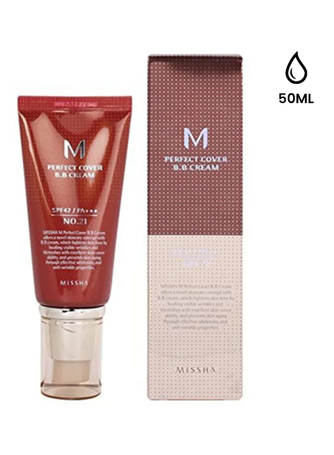 Missha M Perfect Cover BB Cream SPF42 PA+++ Light Beige | Best Price ...
