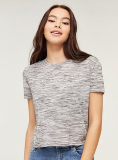 Ardene Short Sleeves Regular Fit T-Shirt Grey KSA | Riyadh, Jeddah