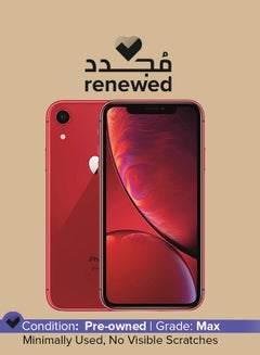 Apple Renewed - iPhone XR With FaceTime (Product)Red 256GB 4G LTE ...