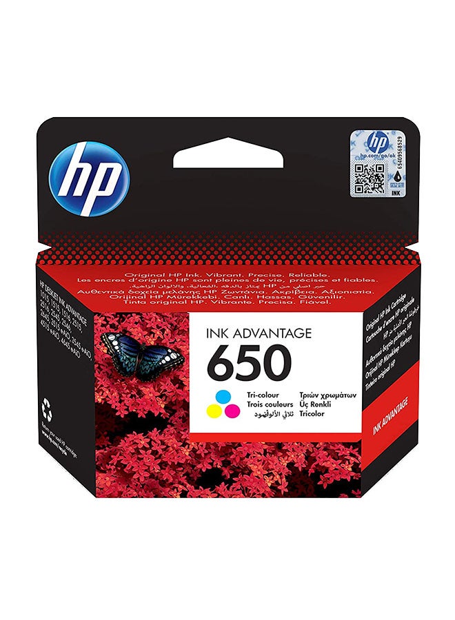 HP 650 Original Ink Advantage Cartridge Multicolour | Best Price KSA ...