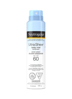 Neutrogena Ultra Sheer Body Mist Sunscreen SPF 60 Spray 141grams UAE ...