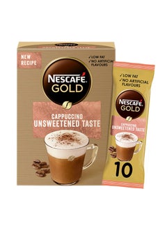Nescafe Cappuccino Unsweetened Taste Coffee Mix 14.2grams Pack of 10 ...