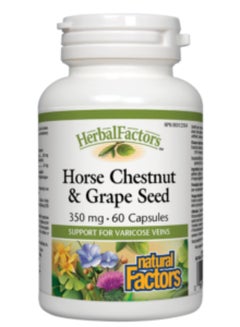 natural Factors Horse Chestnut And Grape Seed 60 Capsules KSA | Riyadh ...