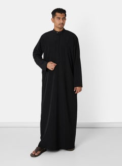 SIVVI for SAQR Premium Saudi Kandora Black KSA | Riyadh, Jeddah