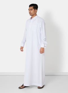 SIVVI for SAQR Premium Chest Pocket Saudi Kandora White KSA | Riyadh ...