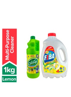 FEBA Dishwashing Cleaner 4kg With Clorel Floor Cleaner Multicolour 1kg ...