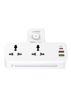 LDNIO Multi Plug Extension Sockets with 2 USB With PD PORT White ...