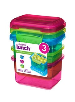 sistema 4-Piece Multi Compartment Snack Attack Duo Lunch Box Assorted ...
