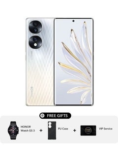 Honor 70 5G Dual SIM Crystal Silver 8GB RAM 256GB With GS3 Smartwatch ...