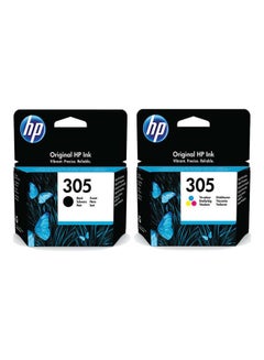 HP Pack of 2 HP 305 Original Ink Cartridge Set Black & Tri Colour KSA ...