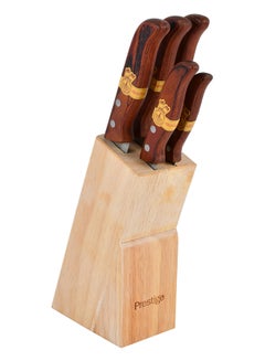 Prestige 6-Piece Classic Knife Block Set Brown/Beige UAE | Dubai, Abu Dhabi