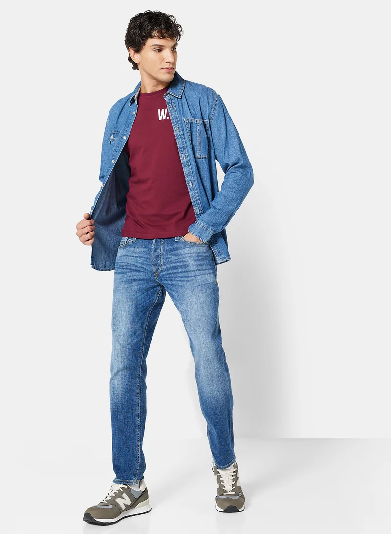 Sivvi x D'Atelier Maroon Eco-Friendly Logo Essential Crew T-Shirt ...