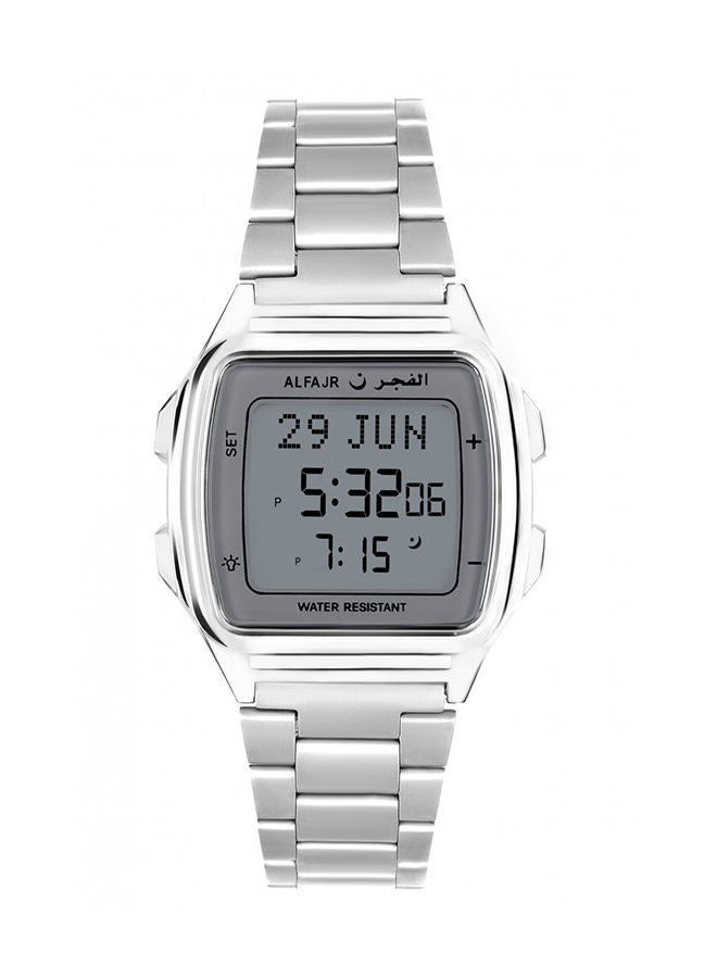 Al Fajr Men's Water Resistant Stainless Steel Digital Watch WP-04 ...