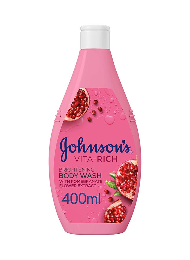 Johnson's Body Wash Vitarich Brightening Pomegranate Flower 400ml ...